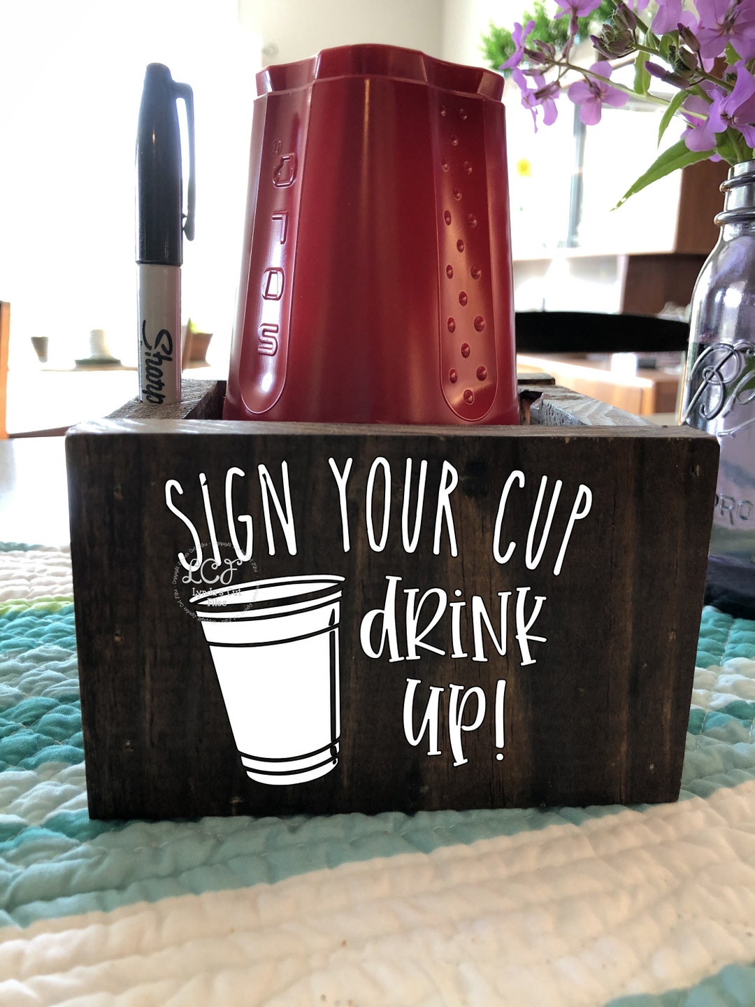 Sign Your Cup//drink Up//cup Holder SVG/DXF/EPS File - Etsy