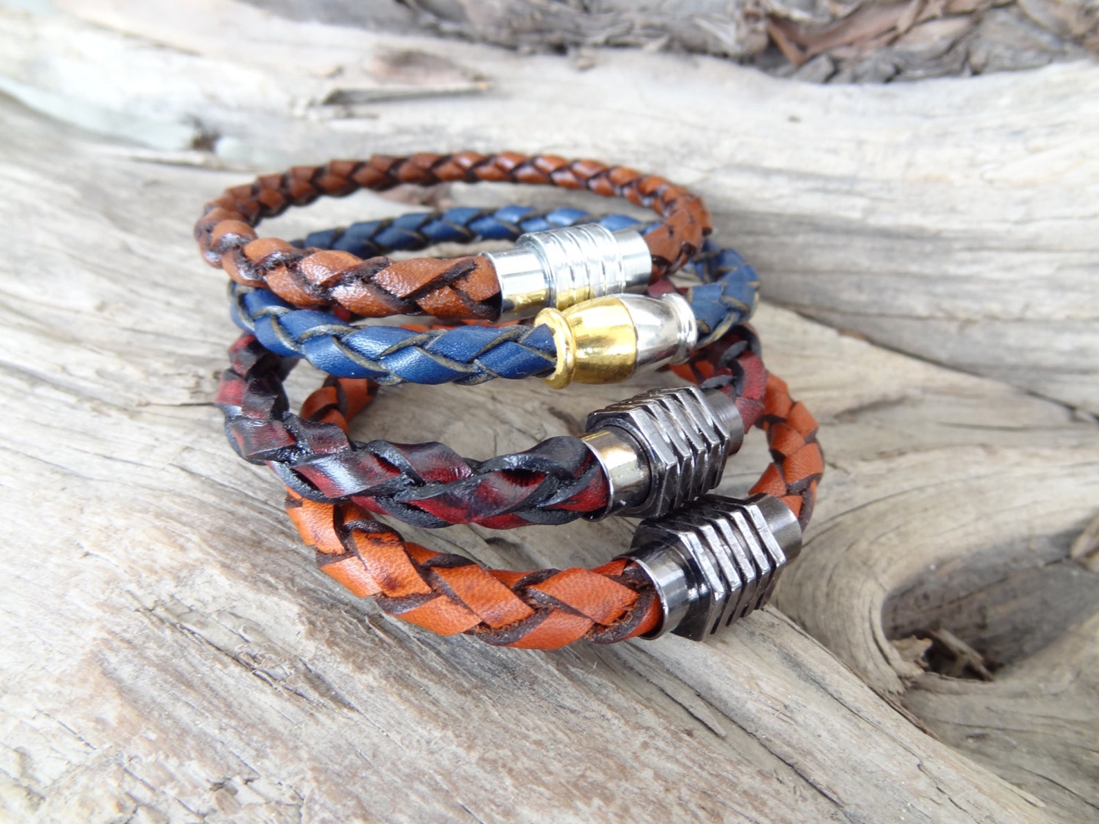 Taba Braided Leather Bracelet, High Quality Leather, Men's Jewelry ...