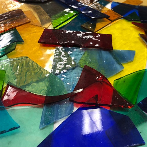 Stained Glass 10 Lbs Scrap Glass Variety Pack Mosaic Glass - Etsy