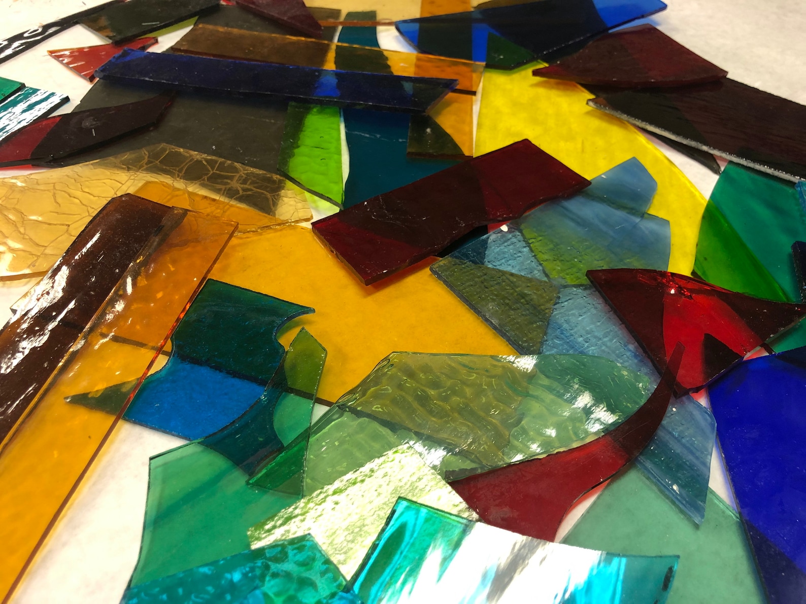15 Lbs Stained Glass Scrap Transparent Colored Glass Pack | Etsy