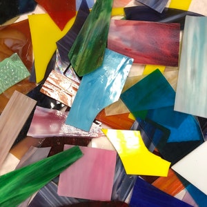 Stained Glass 15 Lbs Scrap Glass Variety Pack, Mosaic Glass, Art Glass ...