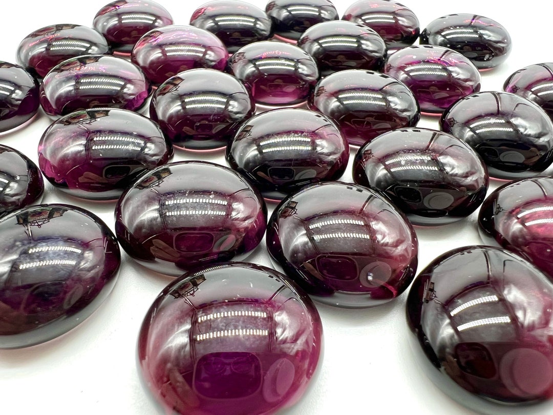 19mm - 3/4” Flat Glass Marbles, Purple Transparent, Glass Gems ...