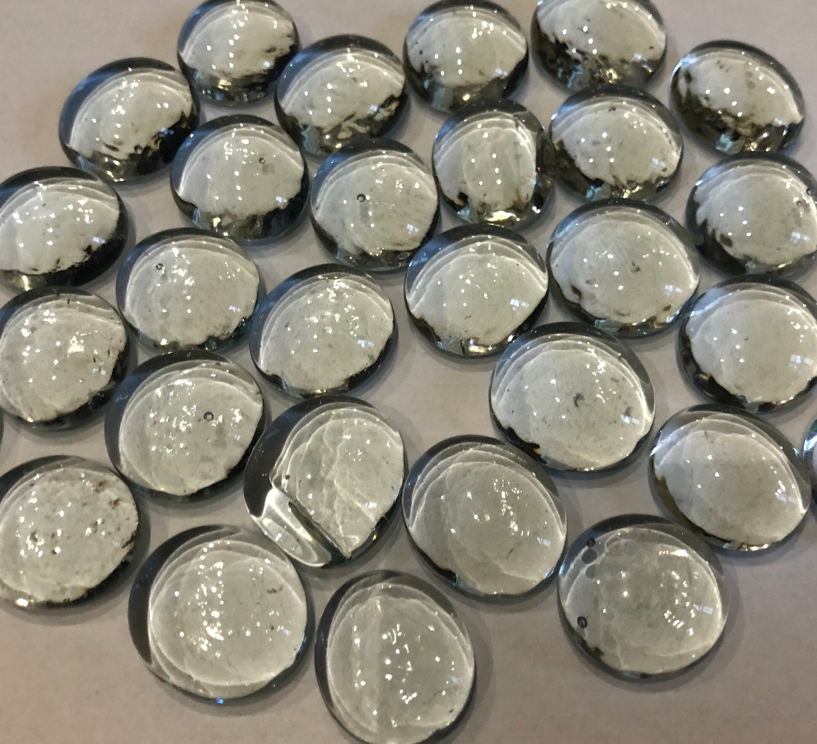 19mm 3/4 Flat Glass Marbles Clear Transparent Glass Gems - Etsy
