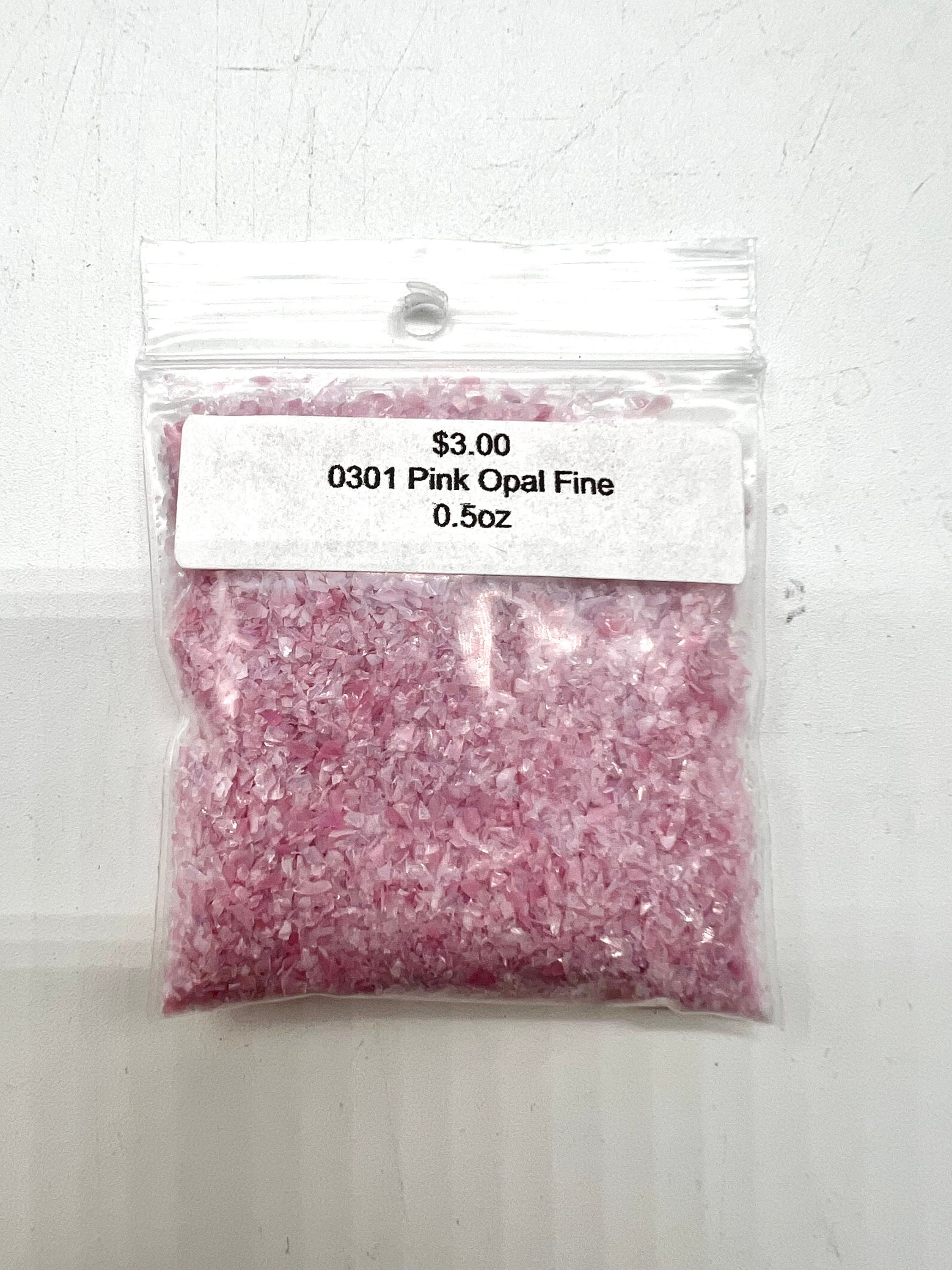 Bullseye COE90 Pink Opal Fine Frit 0.5oz BE0301, Fusing Glass, Fusible ...