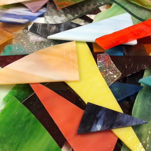 Stained Glass 15 Lbs Scrap Glass Variety Pack Mosaic Glass - Etsy