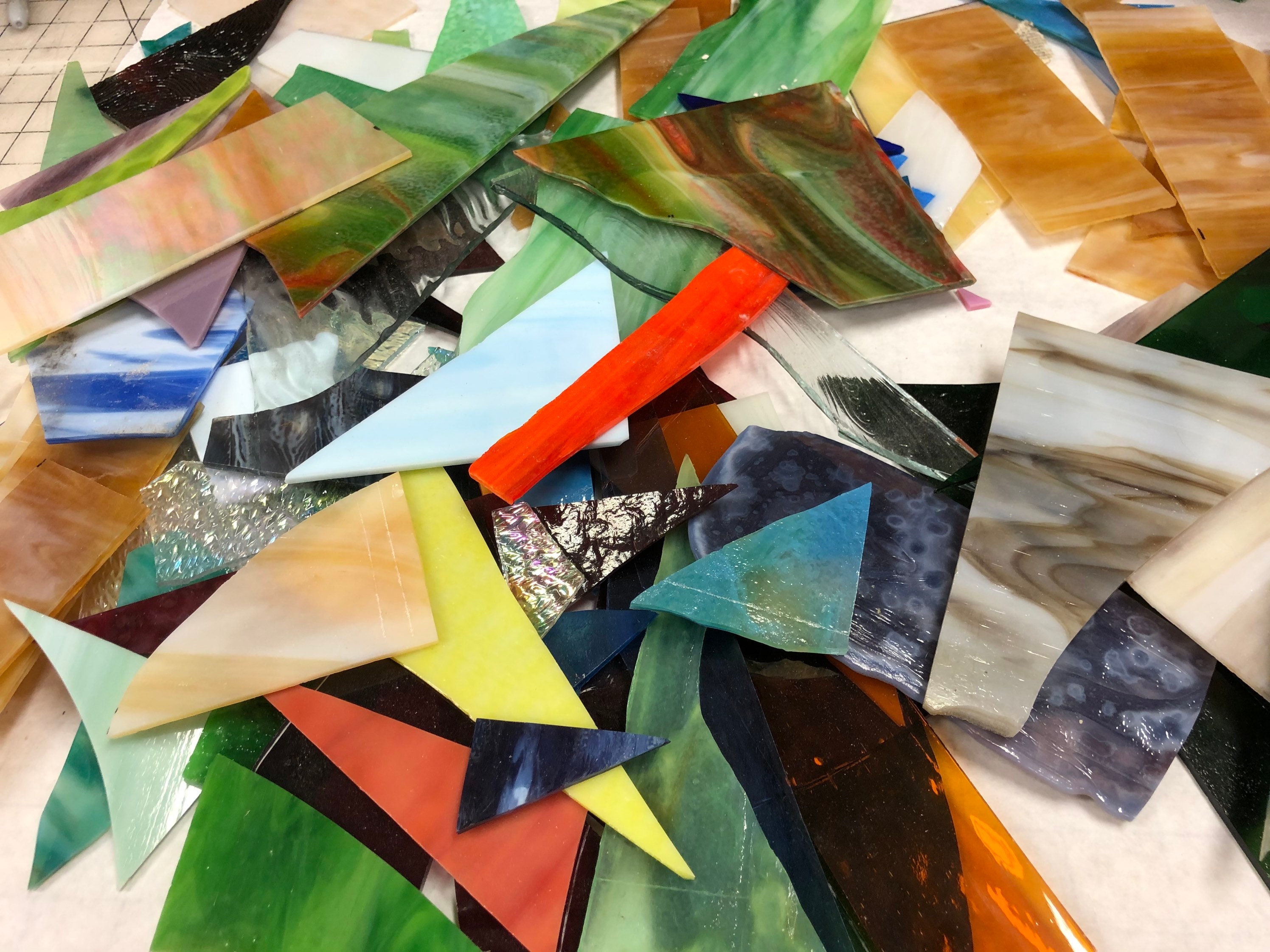 Stained Glass 5 Lbs Scrap Glass Variety Pack Mosaic Glass | Etsy