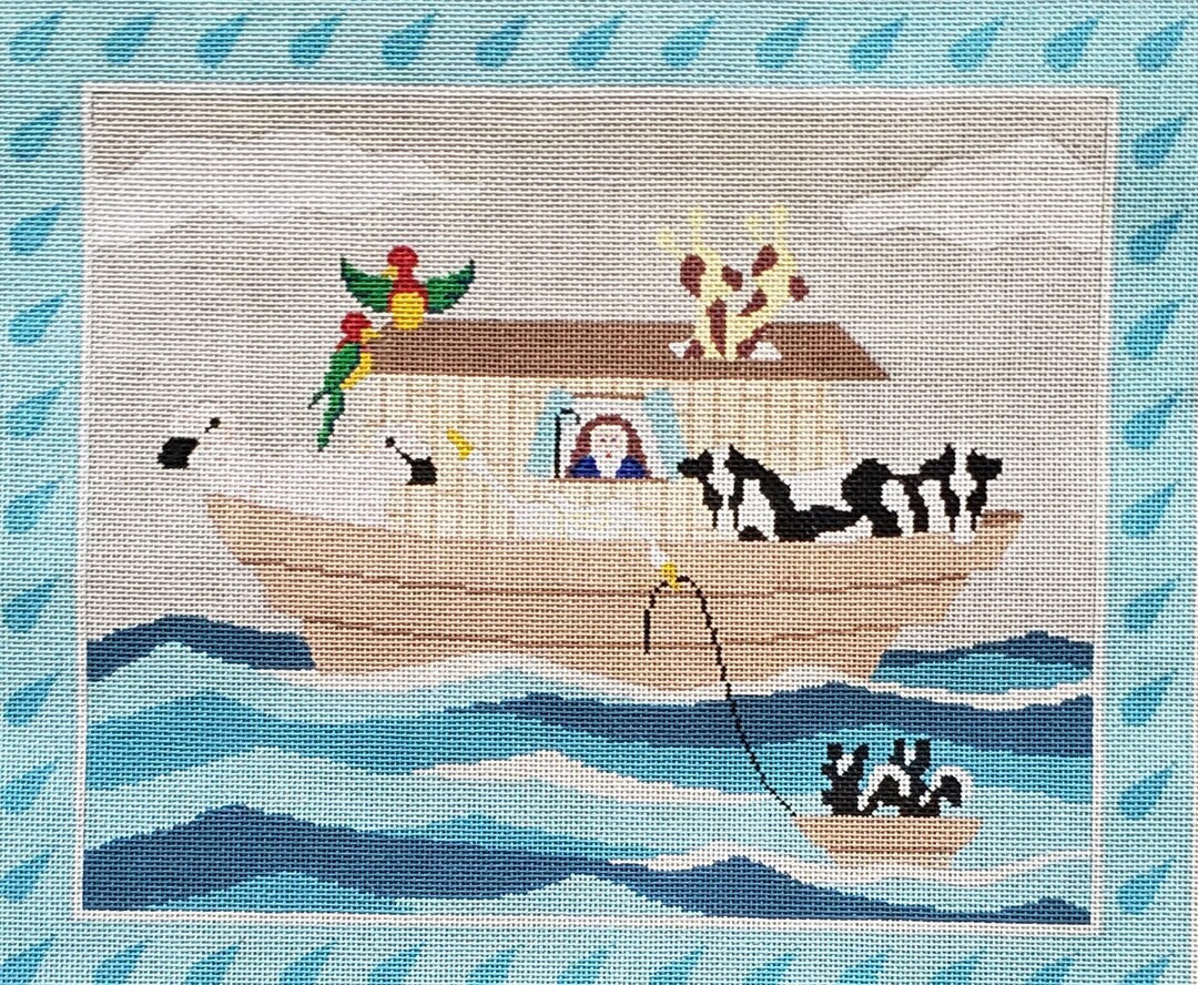 Noah's Ark Hand Paint Needlepoint by David - Etsy