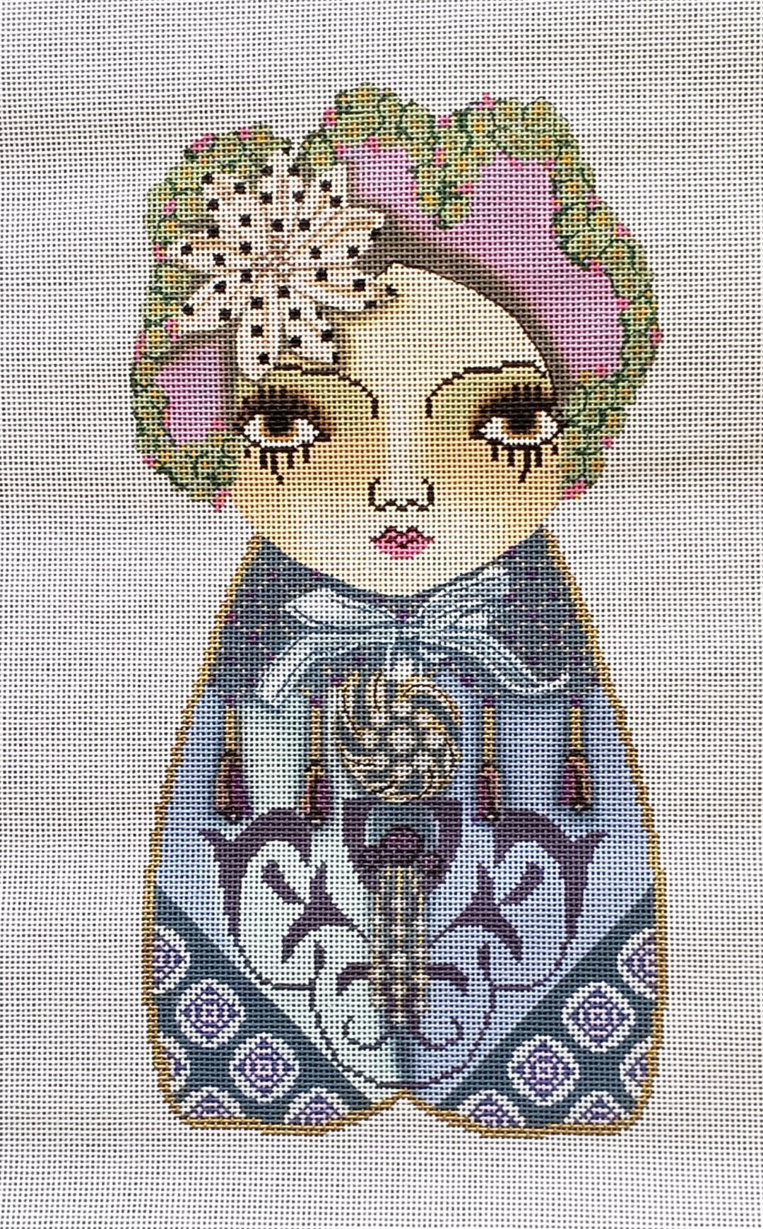 Sweet Girl Hand Paint Needlepoint by Lani - Etsy