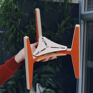 Adjustable Plant Stand in Orange | Plywood Plant Stand - Etsy