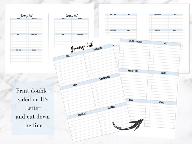 Printable Mini Grocery List | Etsy