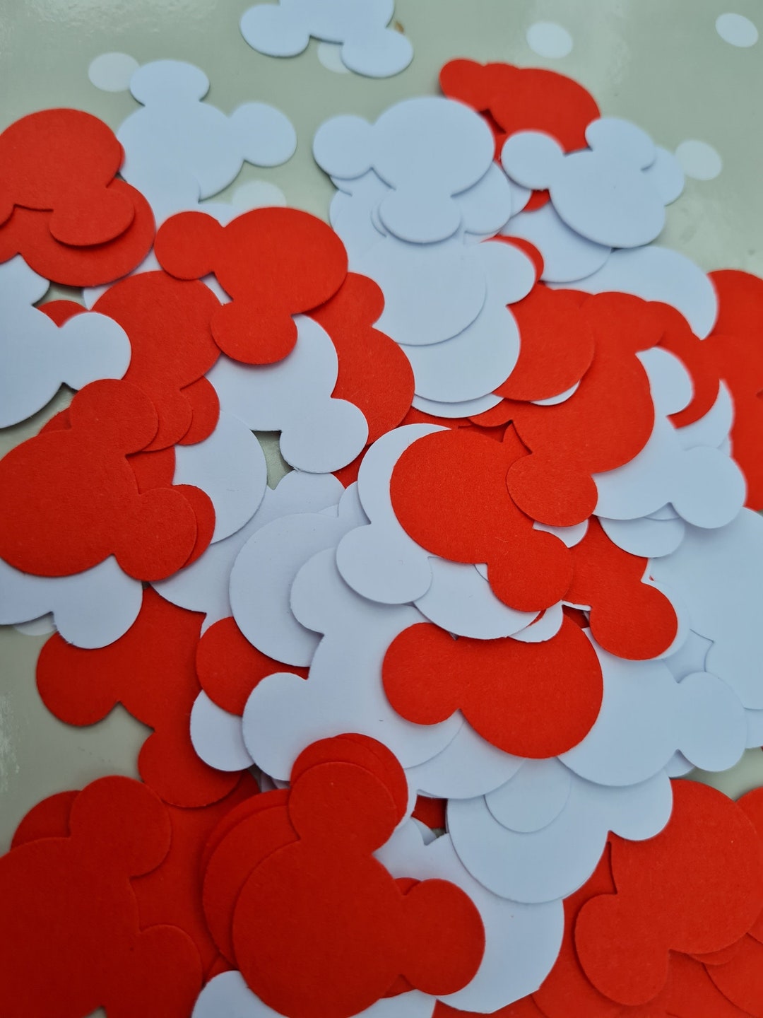 Red & White Mickey Mouse Confetti – Handmade Party Decorations - Etsy UK