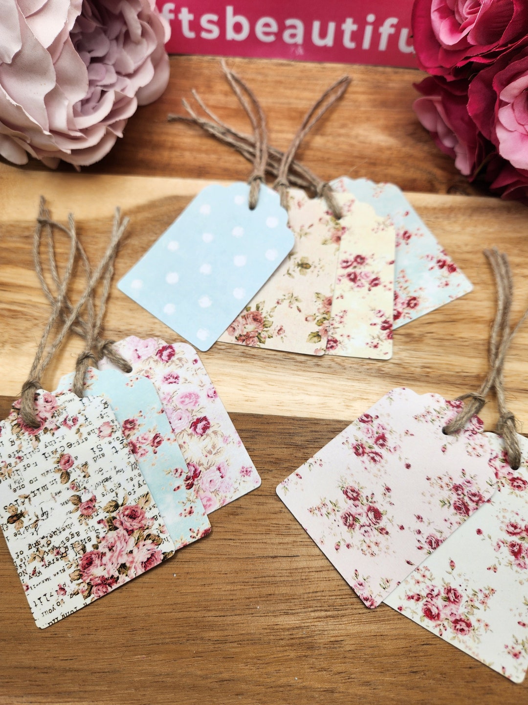 Shabby Chic Floral Gift Tags: Vintage Style Labels, Set of 9 - Etsy UK