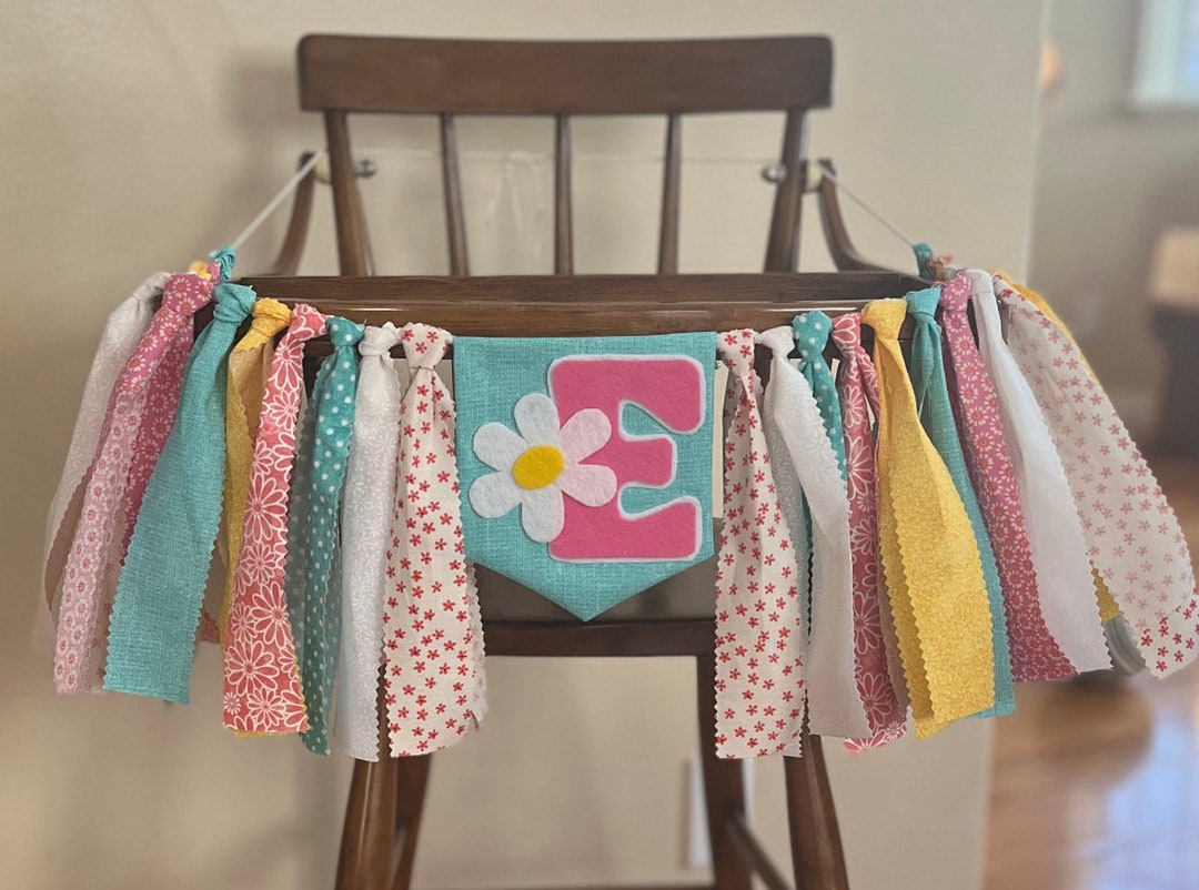 Pastel Rainbow High Chair Banner Rainbow 1st Birthday Banner for ...