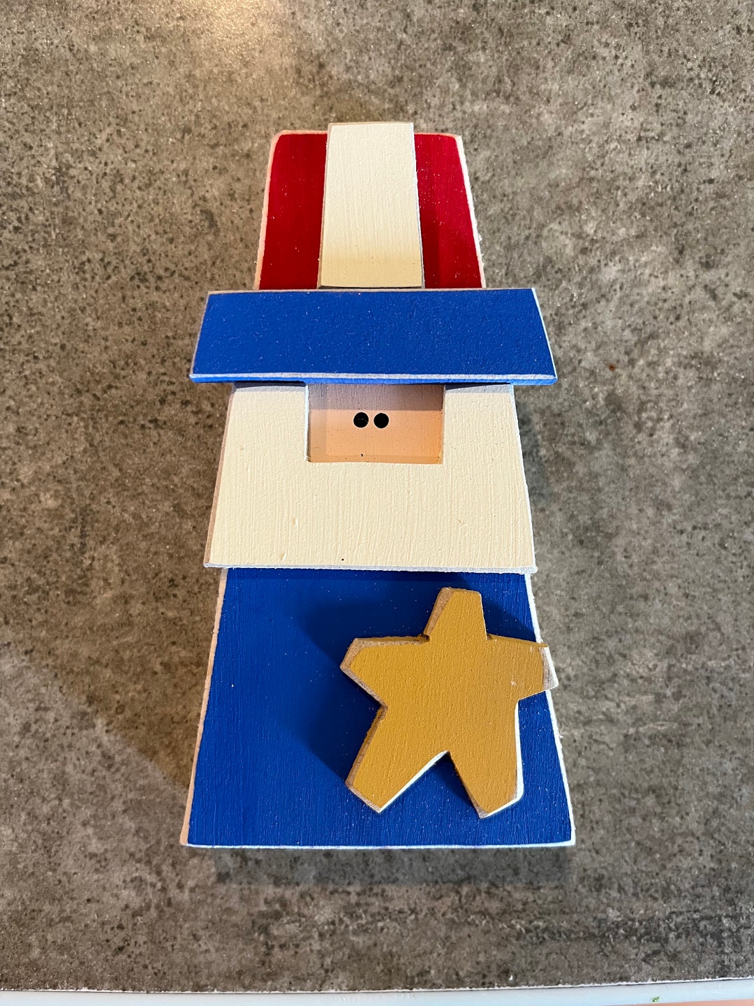 Wood Uncle Sam Mini, (price per 1 Uncle Sam) of July Decor, Fourth of ...