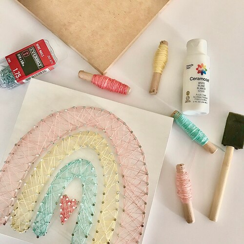 DIY Rainbow String Art Kit - Etsy