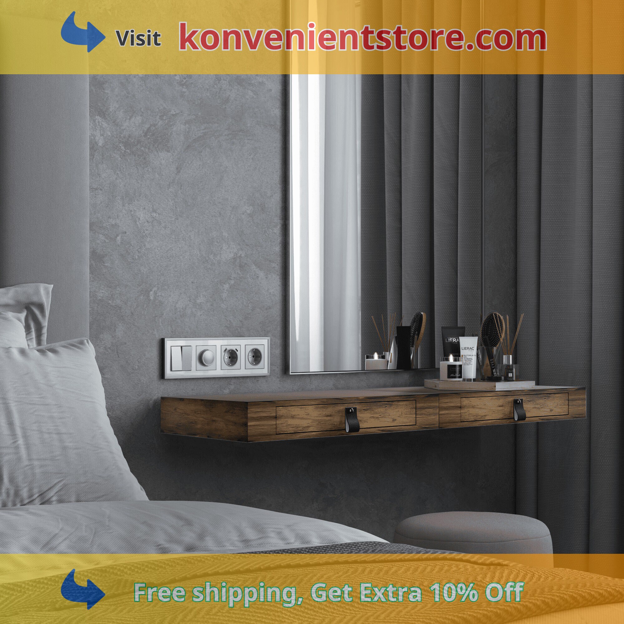 Floating Nightstand Floating Shelf Floating Bedside Table - Etsy