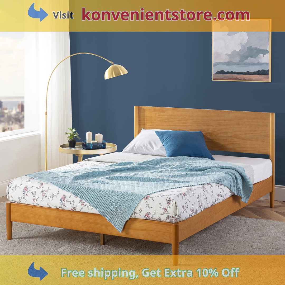 Wood Platform Bed 35 Mid Century Wood Platform Bed - Etsy