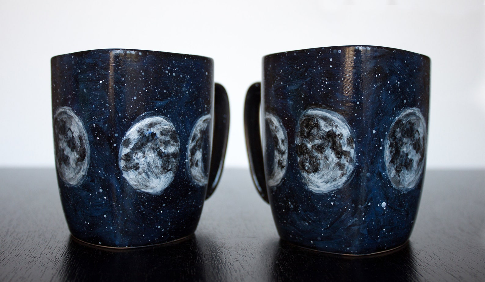 Moon coffee mug moon phases tea cup gray lunar moon cycle | Etsy