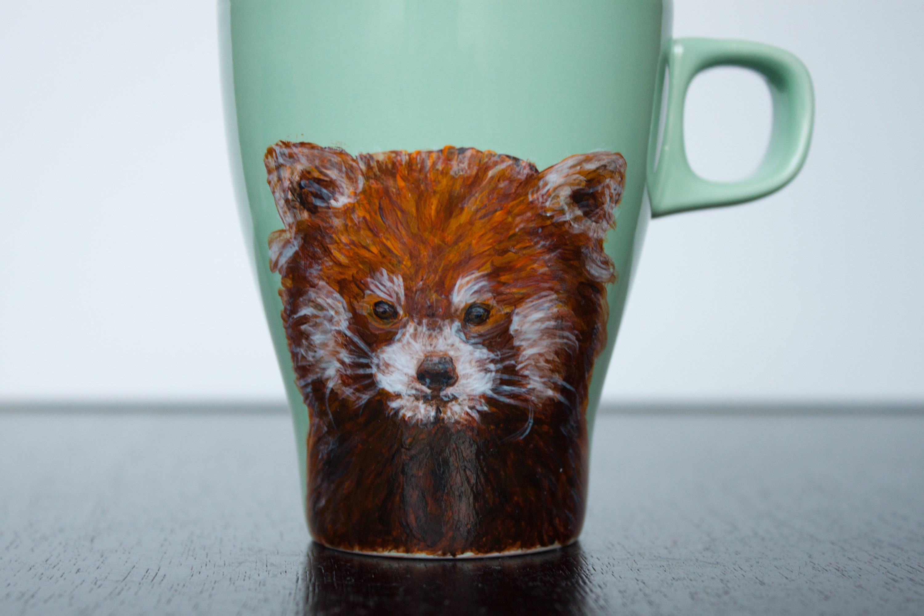 Red Panda Mug Cup Custom Hand-painted Handmade Mug Pet Mug - Etsy