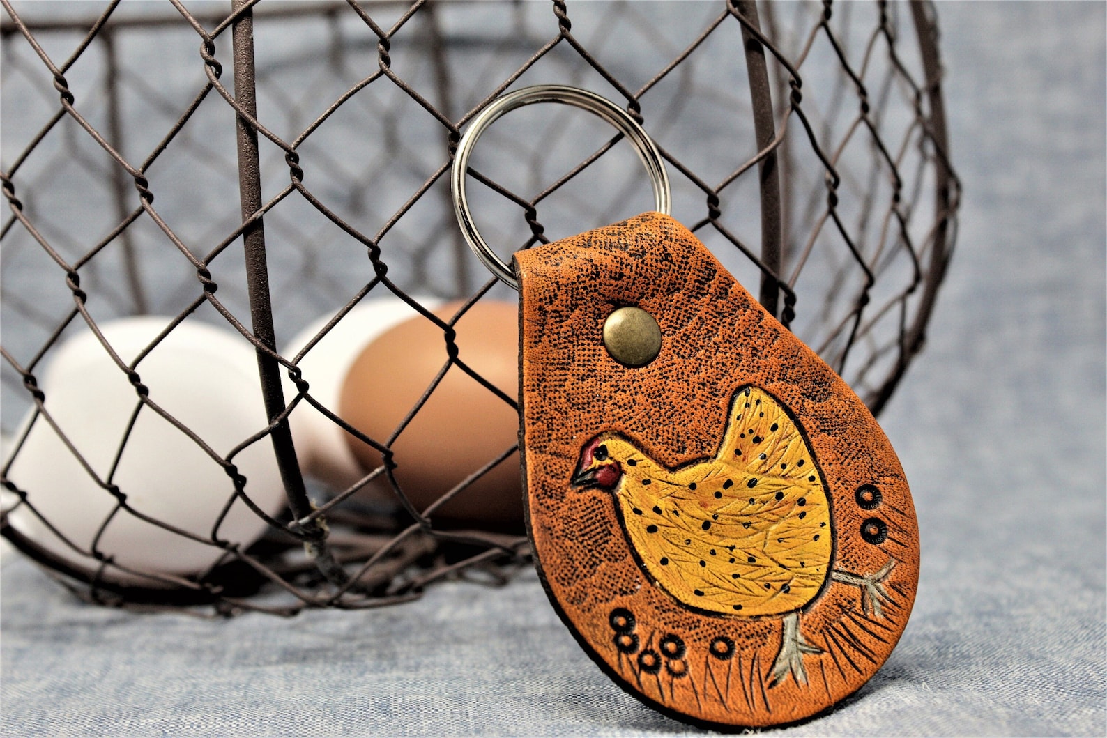 Chicken Leather Fob Chicken Gifts Stocking Stuffer Women - Etsy
