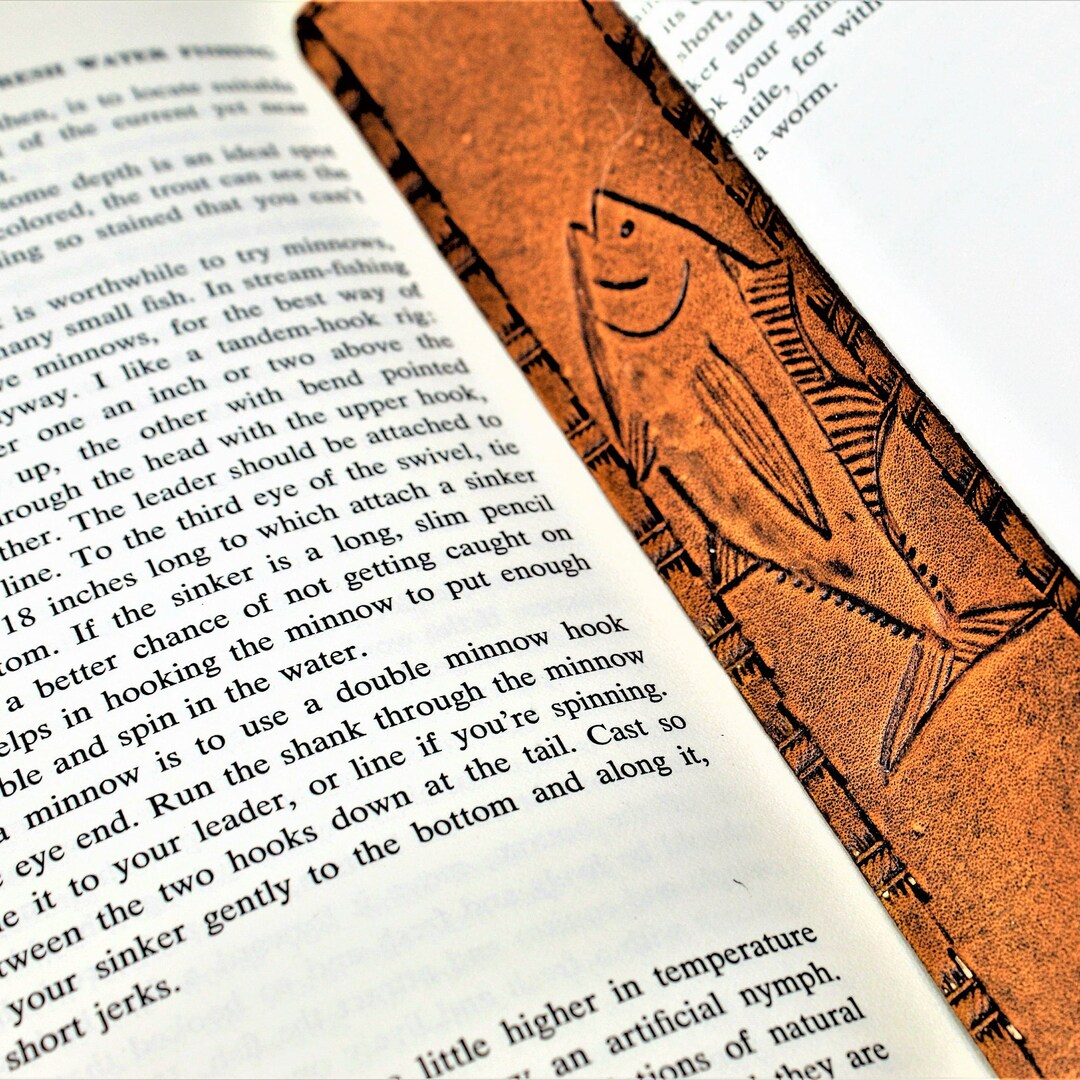 Handcrafted Tuna Leather Bookmark: Deep Sea Fishing Art - Etsy