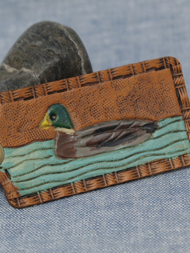 Mallard Duck Leather Keychain Duck Hunting Gifts 3rd | Etsy
