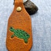 Turtle Leather Keychain, Turtle Gifts, Christmas Gift, Turtle Keychain ...