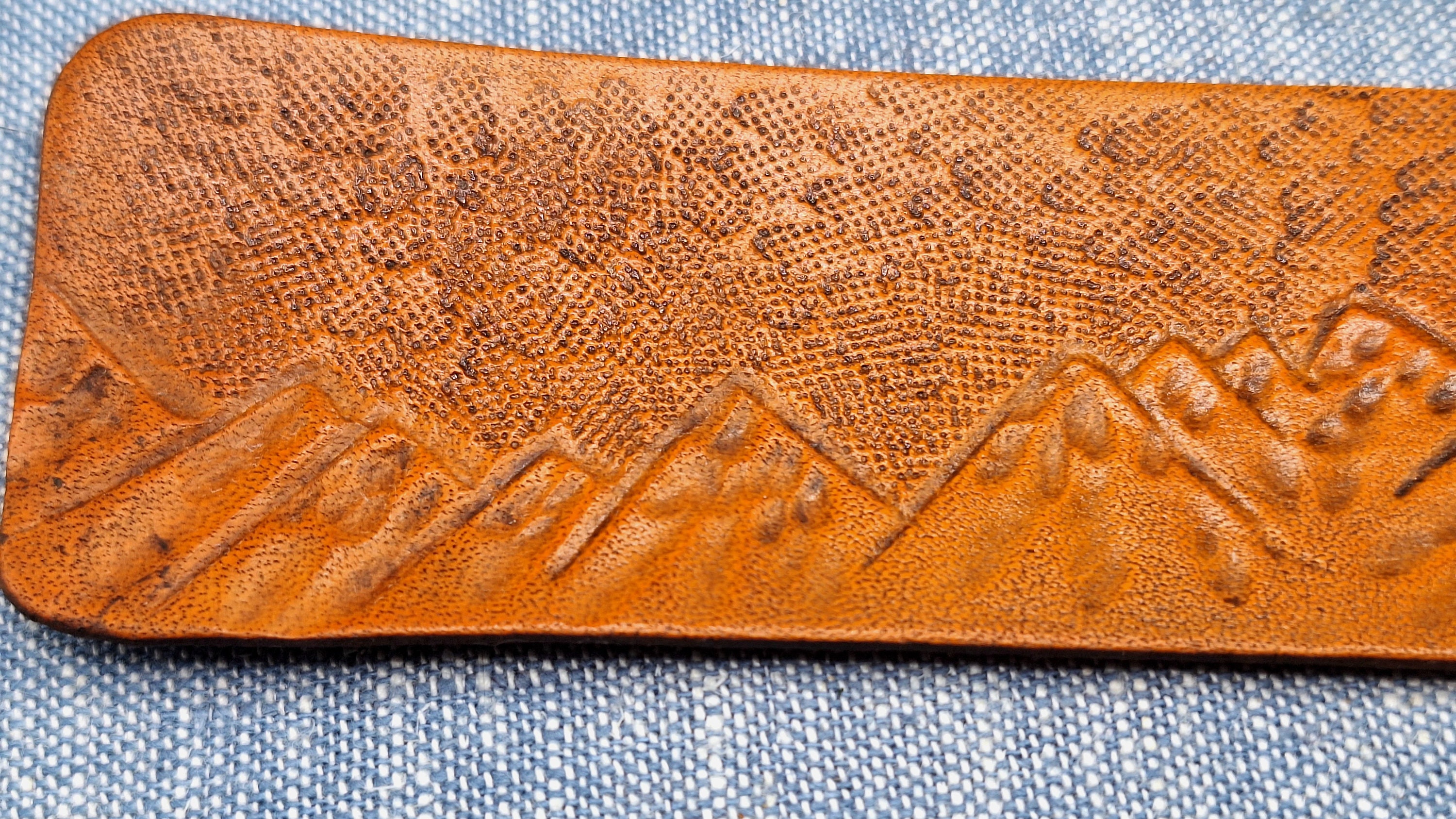 Elk Leather Bookmark: Hand-crafted Tan Cow Leather, Made in Wyoming - Etsy