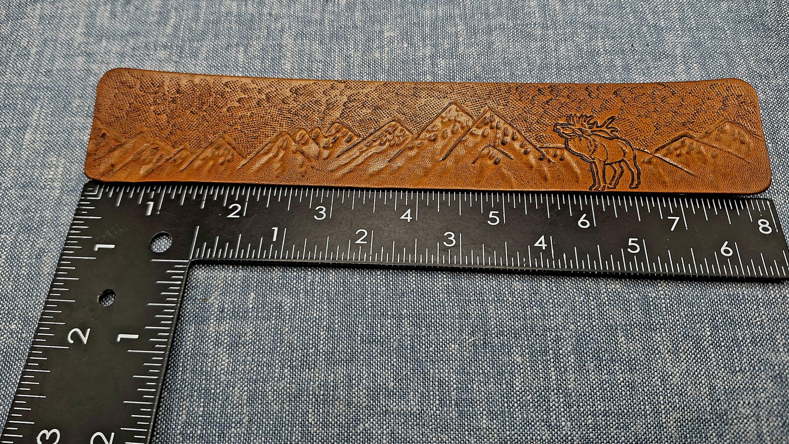 Elk Leather Bookmark: Hand-crafted Tan Cow Leather, Made in Wyoming - Etsy
