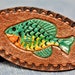 Handcrafted Bluegill Leather Keychain: Carved & Stamped - Etsy