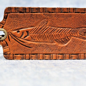 Catfish Leather Keychain, Catfish Gifts for Men, Fishing Gifts for Him ...