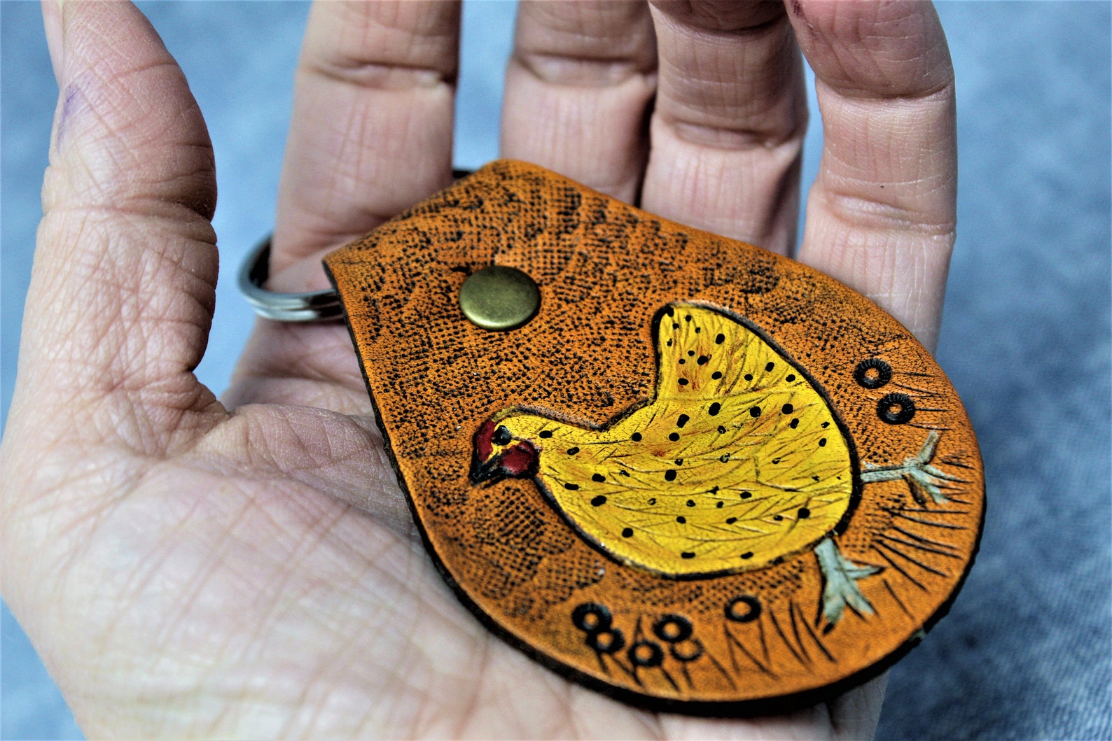 Chicken Leather Fob Chicken Gifts Stocking Stuffer Women - Etsy