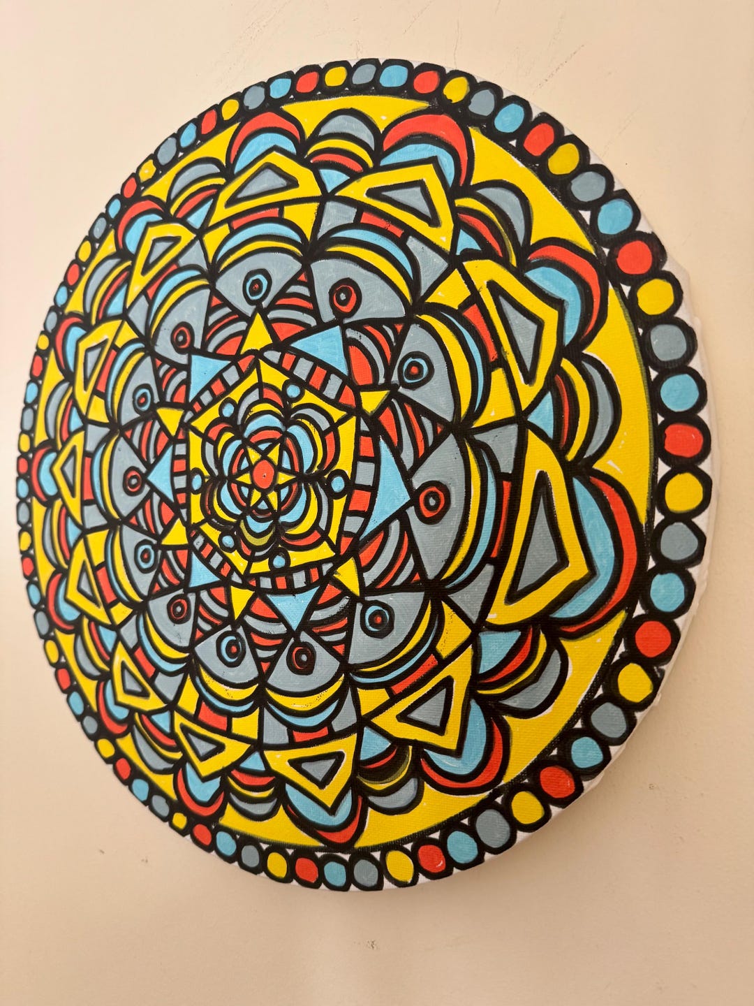 Soul Music is a Mindful Mandala Art Painting on Round Canvas. - Etsy