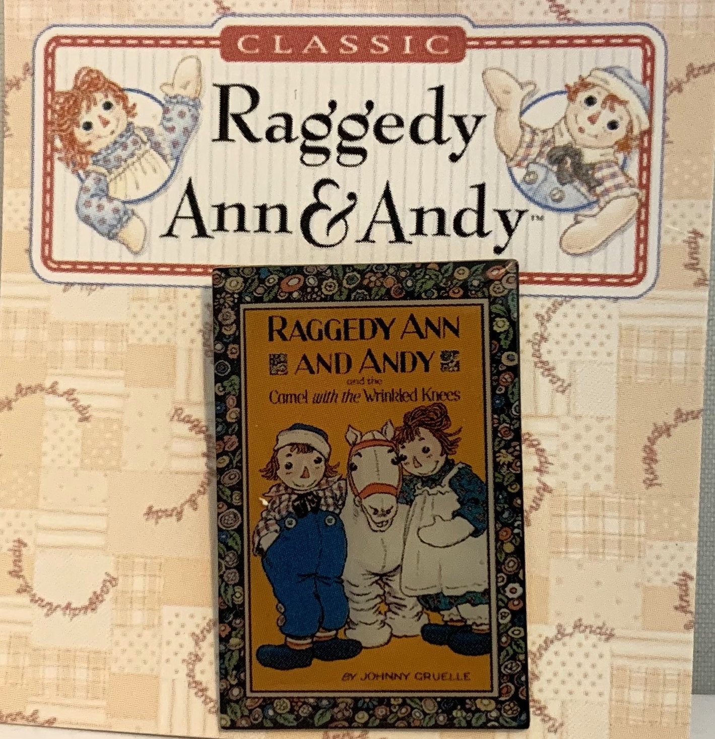 Raggedy Andy and Marcella and Ann, Andy, & Camel Book Cover Lapel Pin ...
