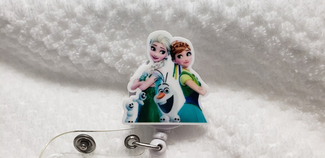 Elsa Anna Olaf Retractable Reel Stethoscope Yoke Tag - Frozen Sisters ...