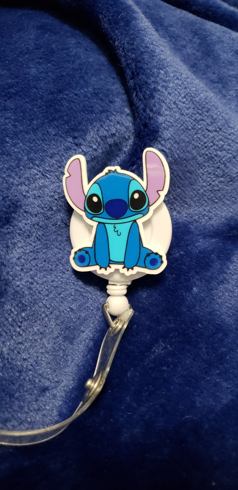 Stitch Retractable Reel ID Badge Holder Stethoscope Yoke ID - Etsy
