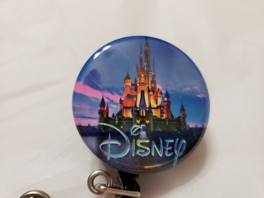 Disney Castle Photo Badge ID Holder Disney Stethoscope ID Tag Disney ...