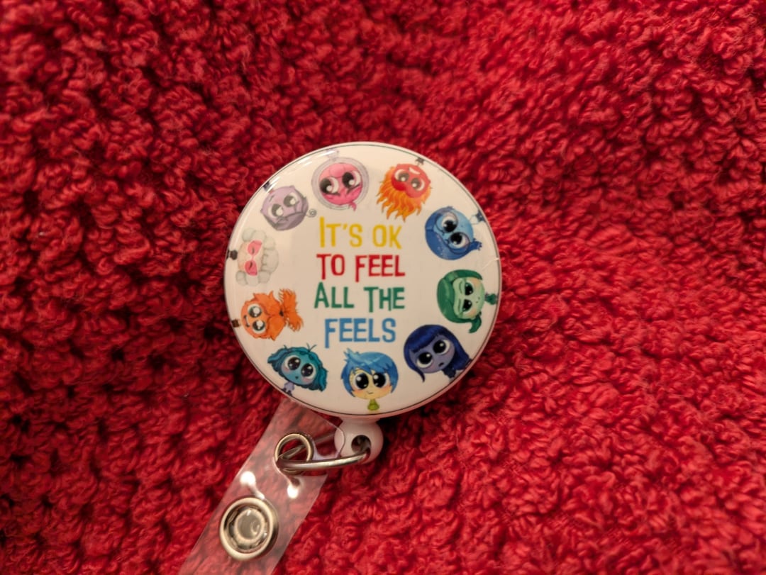 Inside Out 2 Badge Reel Magnet Stethoscope ID Tag Lanyard Reel Combo ...