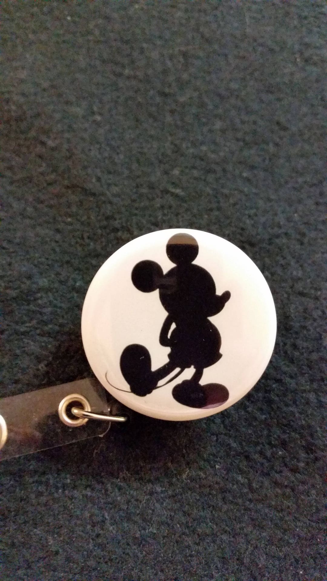 Mickey Mouse Silhouette Stethoscope ID Tag - Classic Disney Silhouette ...