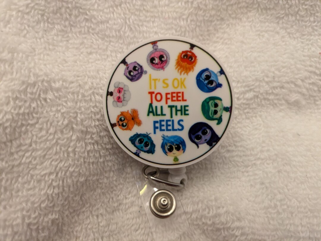 Inside Out 2 Resin MRI Safe Badge Reel Stethoscope ID Tag Lanyard Reel ...
