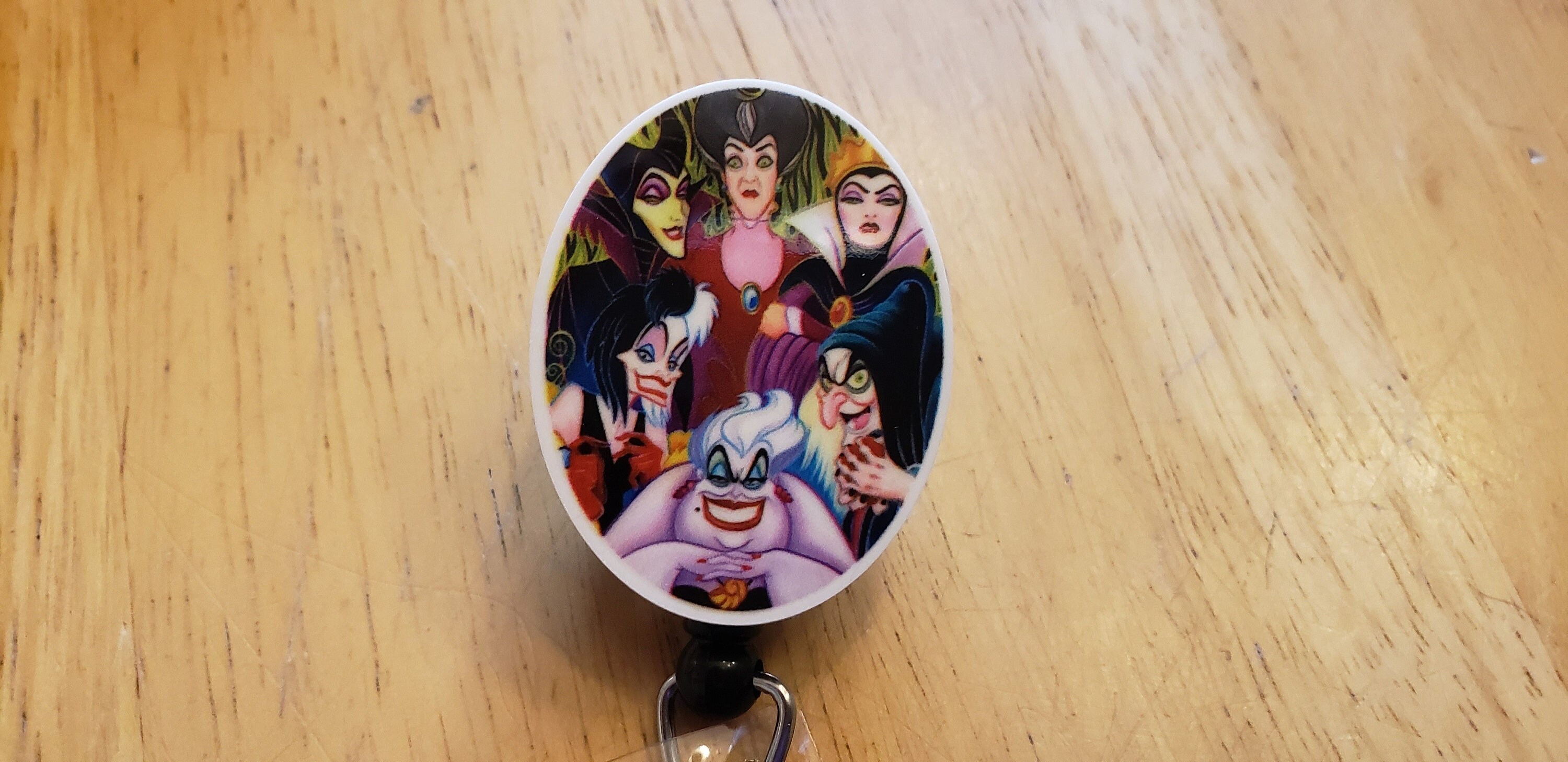 Disney Villains Retractable Reel ID Badge Holder Stethoscope - Etsy