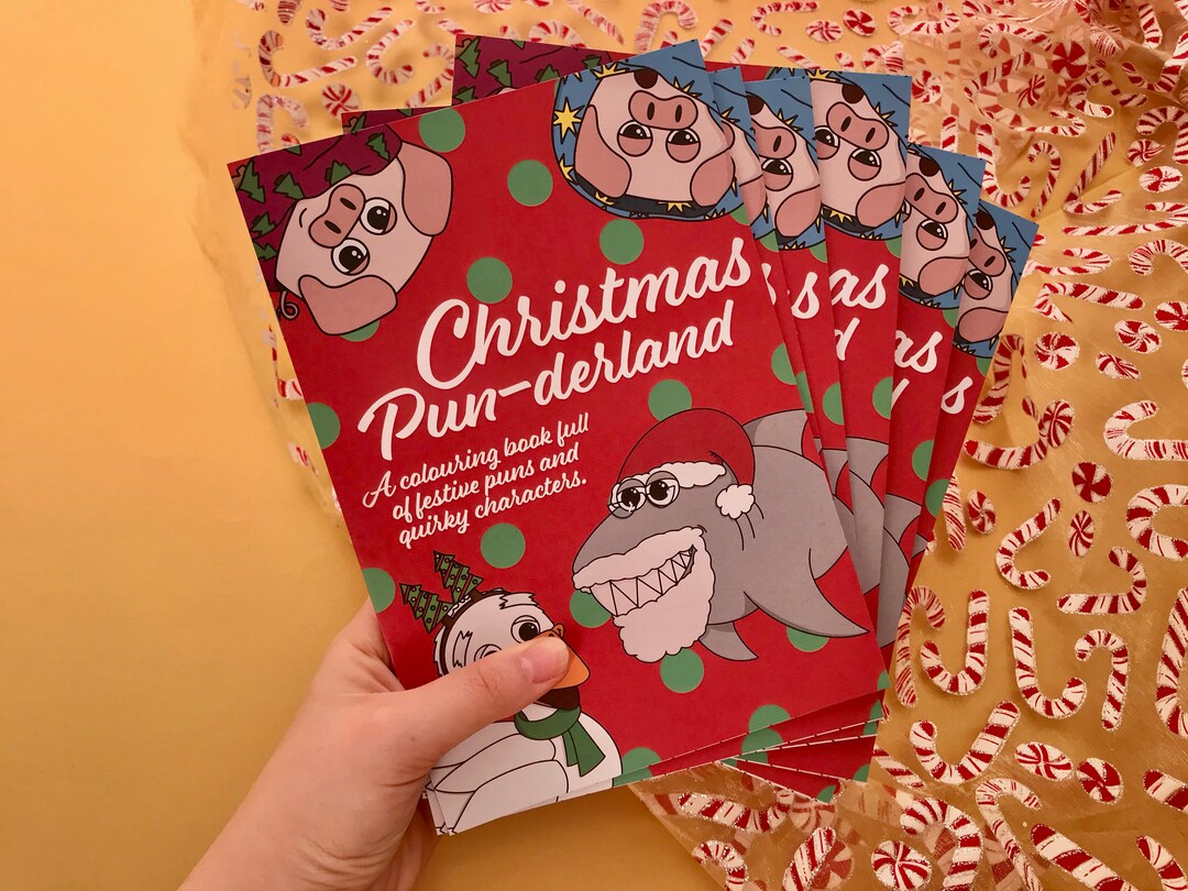 Christmas Colouring Book. Christmas Punderland. 10 Unique - Etsy