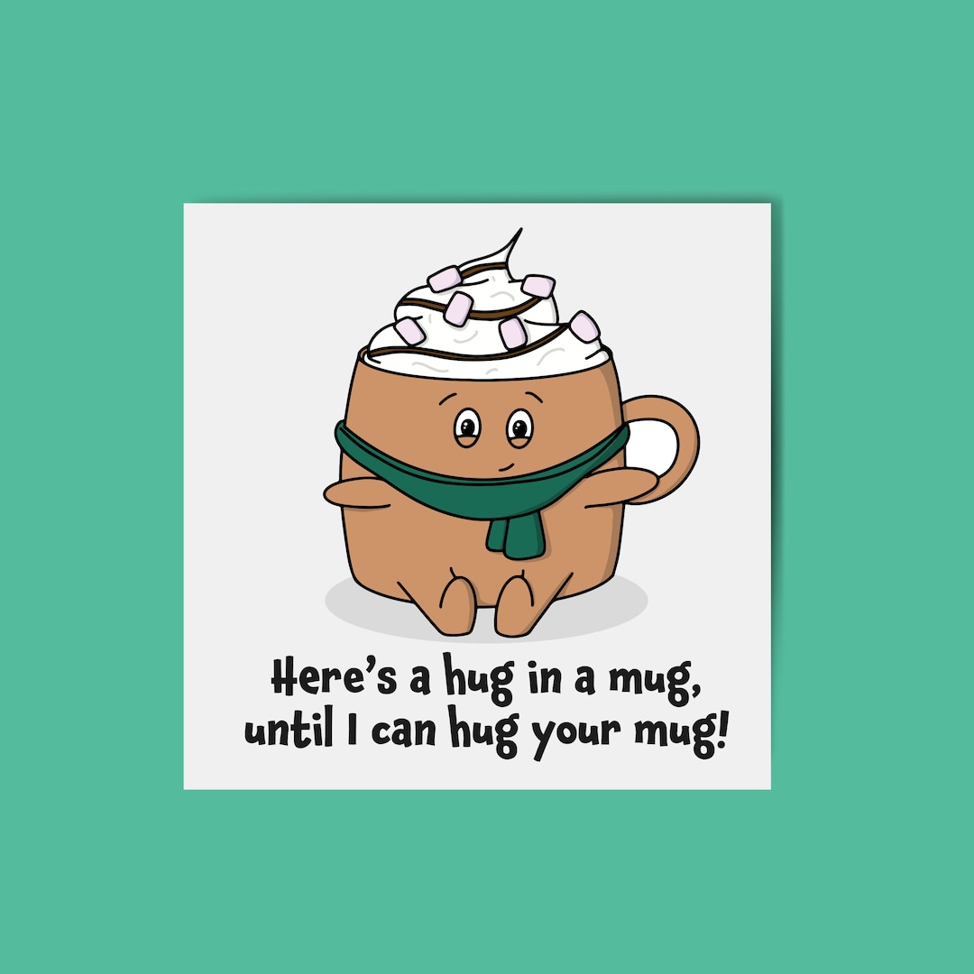 Hug in a Mug Greeting Card - Etsy