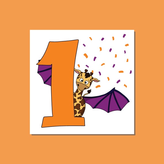 Cartoon Age Cards. Children's Birthday Cards. Kid's | Etsy