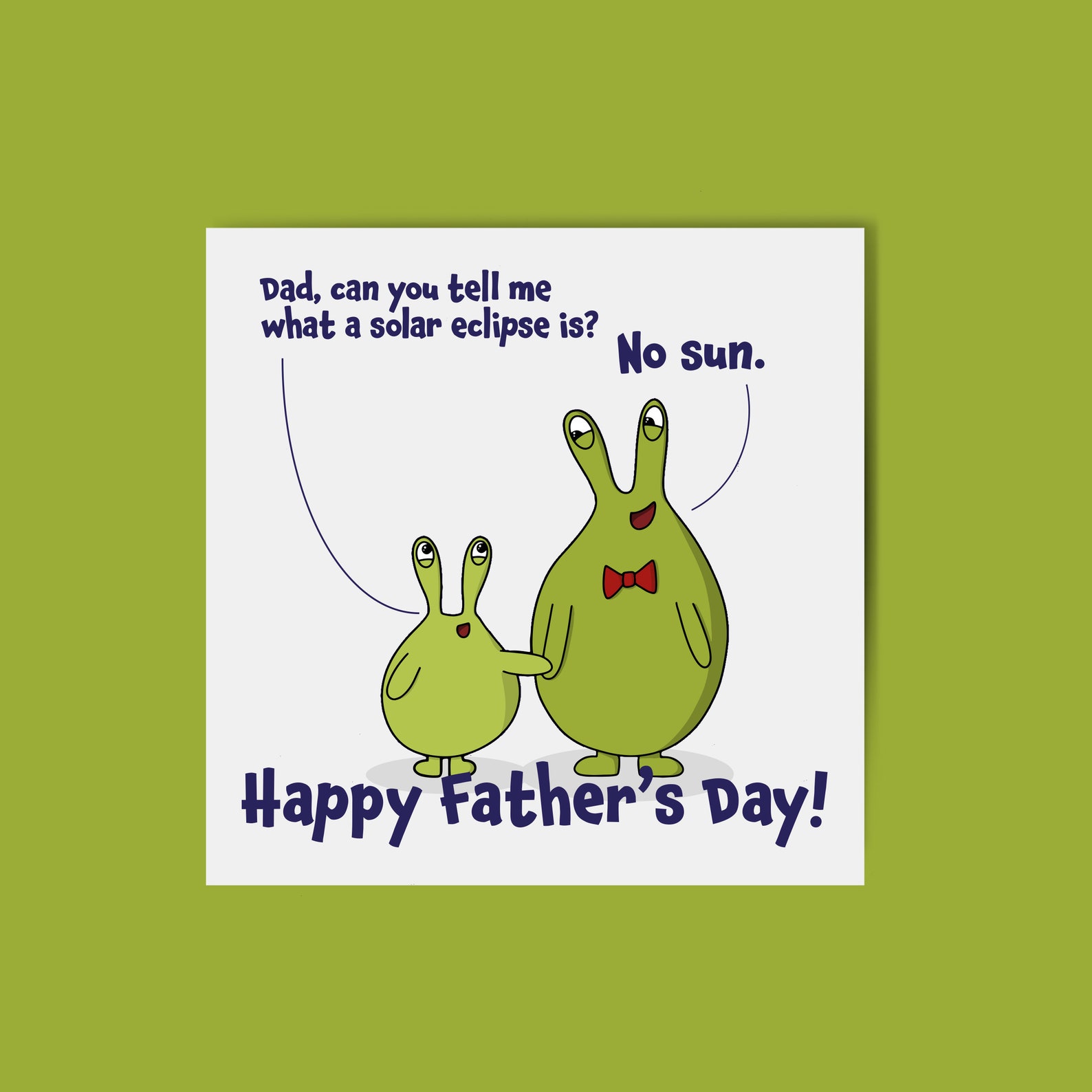 Alien Dad Joke Greeting Card. Father's Day Card. Cards for | Etsy