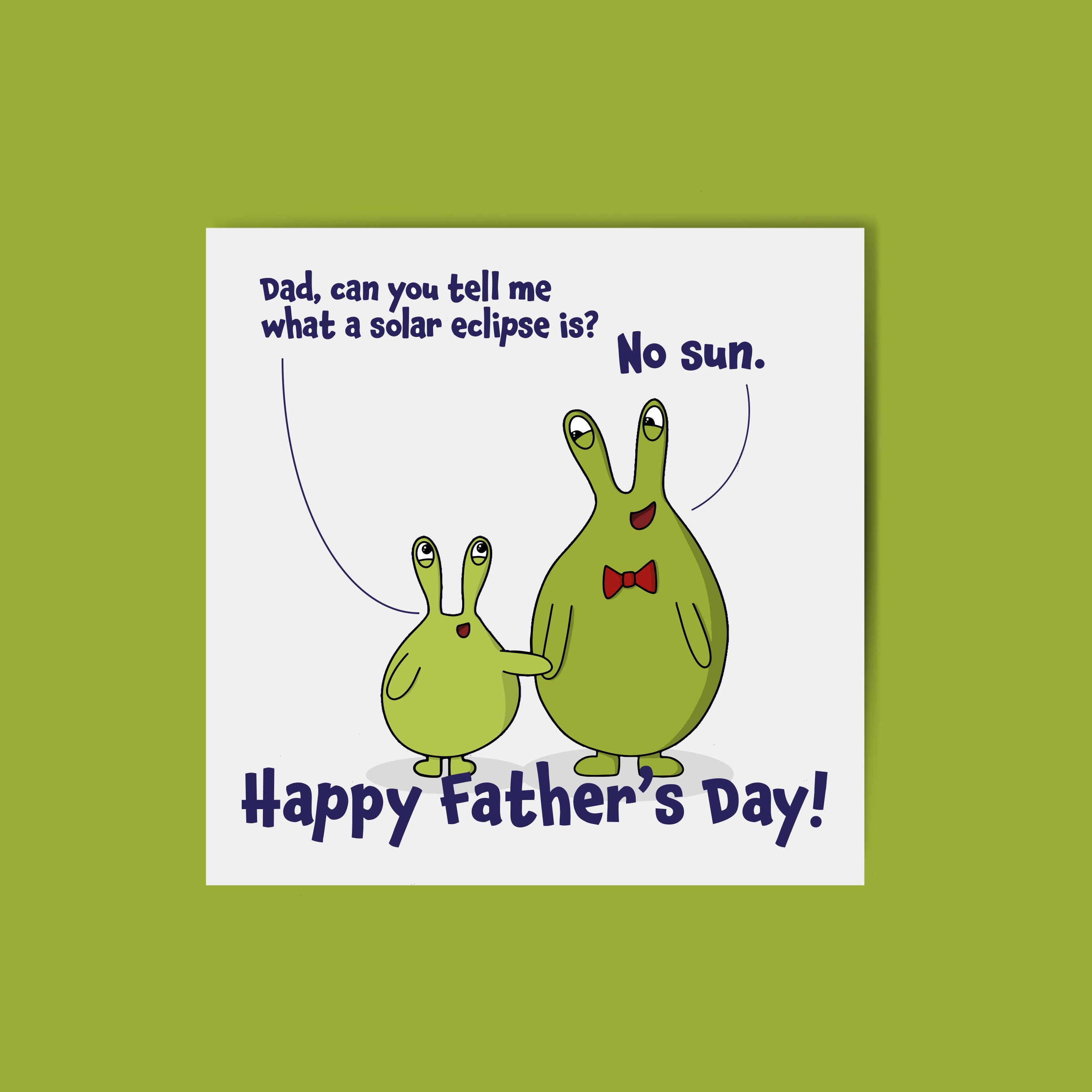 Alien Dad Joke Greeting Card. Father's Day Card. Cards for | Etsy