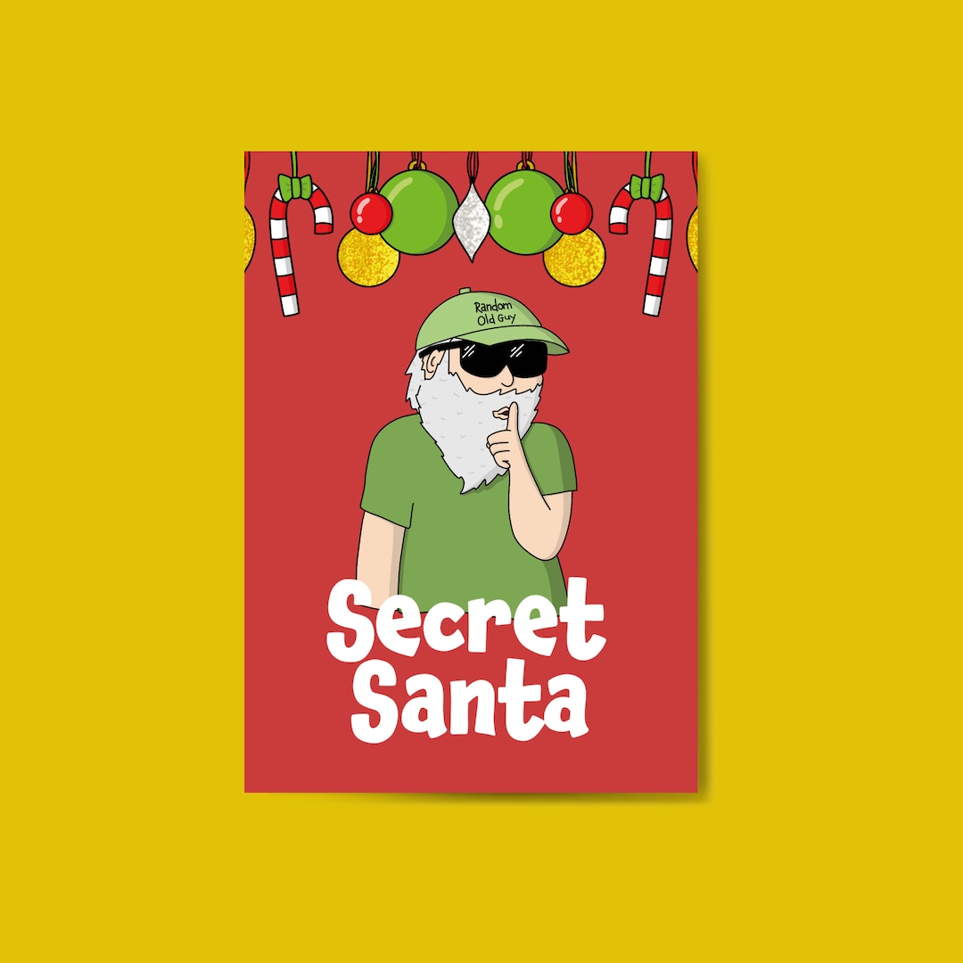 Secret Santa Christmas Card - Etsy