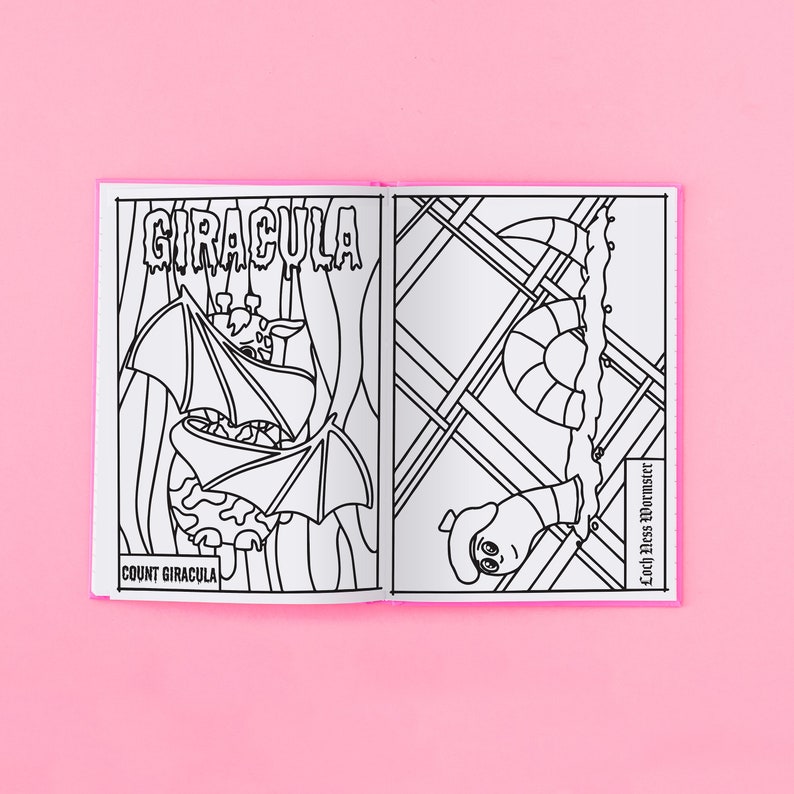 Cartoon Colouring Book. Quirky Wonderland. 14 Unique Quirky | Etsy