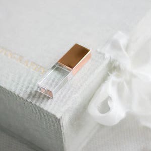 10x 8GB Rose Gold Crystal USB Drives 2.0 for Luxury Fine Art Wedding and Portrait Photographers ...
