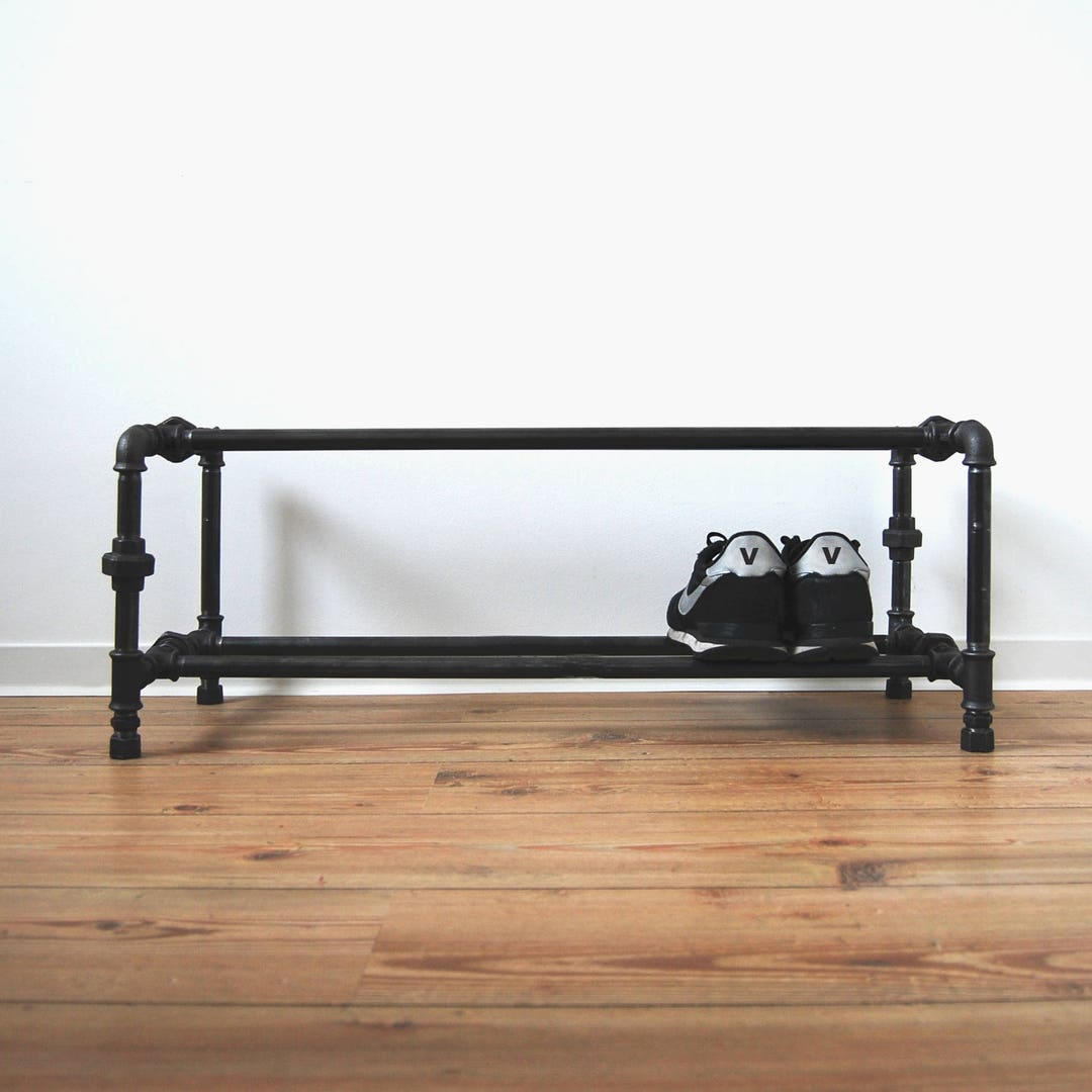 Shoe Rack - Steel Pipe - Black Galvanized - Shoe Schelve - Etsy